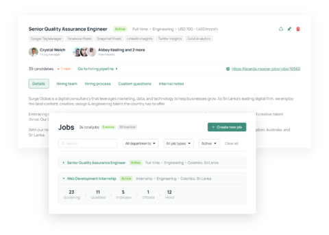 Rooster - Free Applicant Tracking System