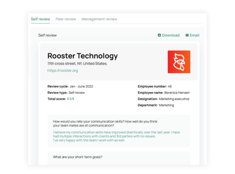 Rooster - Performance Management System