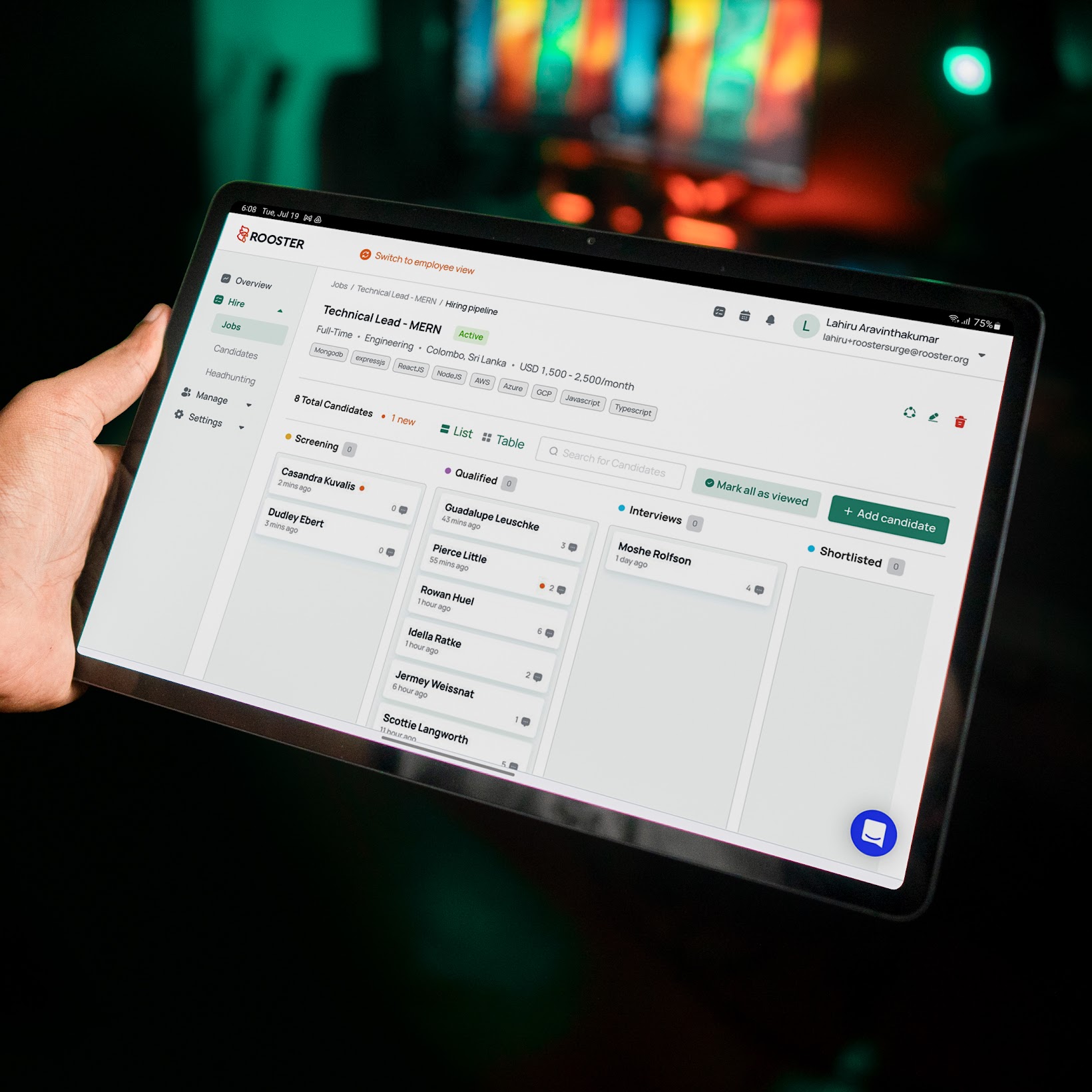 Rooster ATS - Candidate Assessments